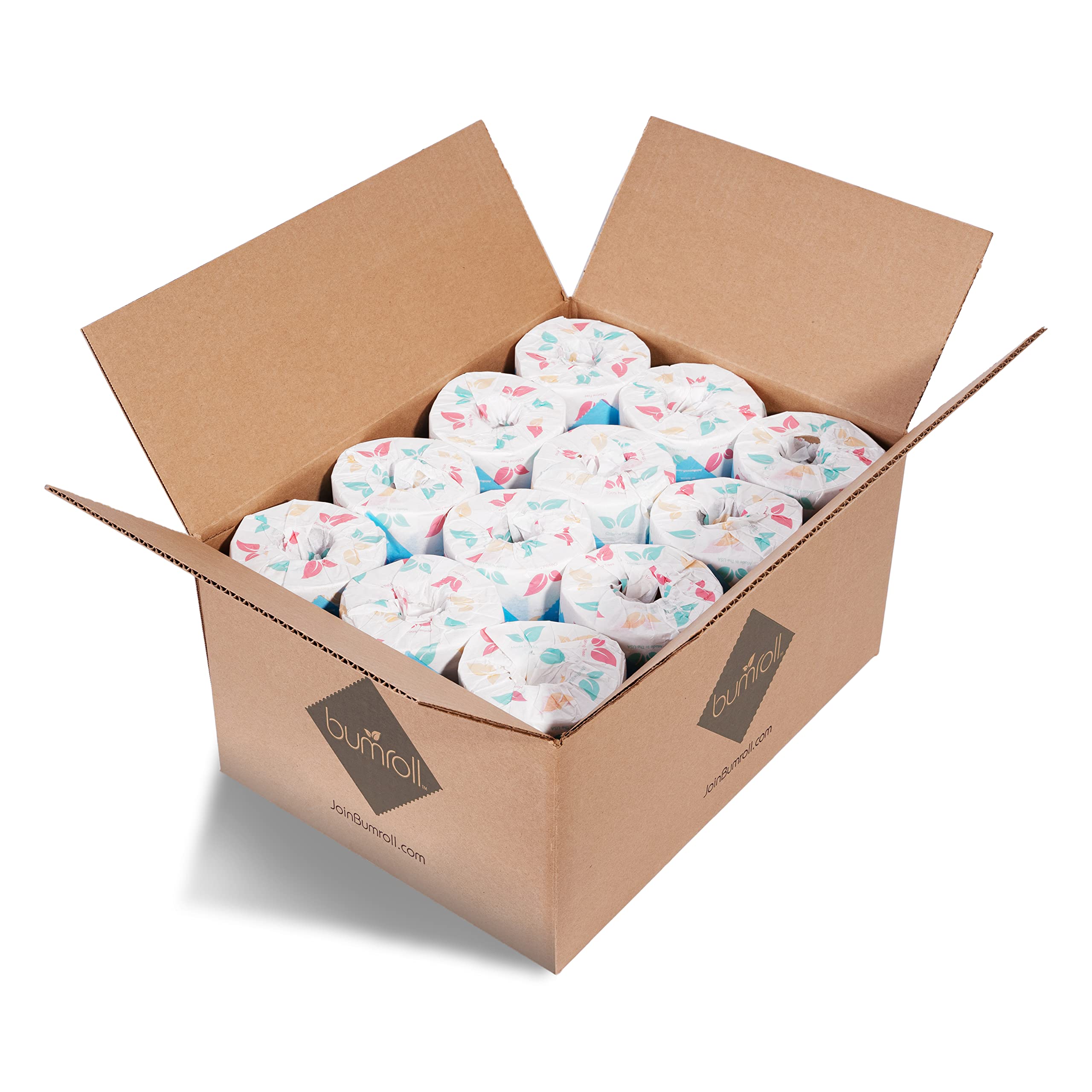 Bumroll Made in USA, 24 Premium Earth Friendly Recycled Toilet Paper Rolls - Soft, Absorbent & Eco-Friendly Bathrooms Tissue Rolls for Home & Office - Septic Safe & RV-Friendly - Bulk Toilet Paper