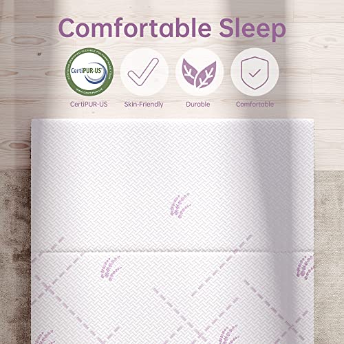 TeQsli Folding Mattress Full Size, 4-Inch Foldable Mattress, Tri-Fold Gel Memory Foam Mattress with Washable Cover, Portable Mattress for Traveling, Camping, Guest Bed