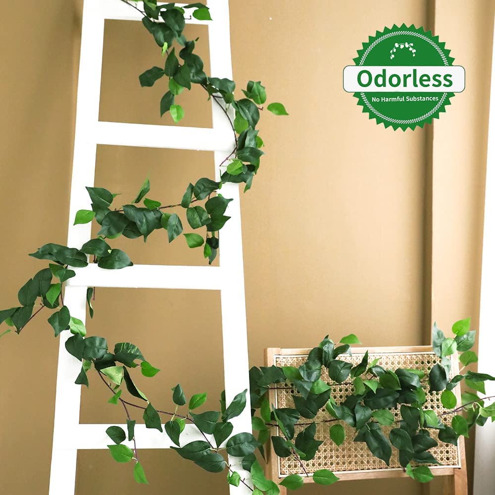 Apeair 3Pcs Artificial Greenery Ivy Vines Kit, 6FT Odorless Silk Ivy Garland, Green Leaves Fake Hanging Plants, for Boho Decor, Home, Classroom, Wall, Party and Wedding Decoration