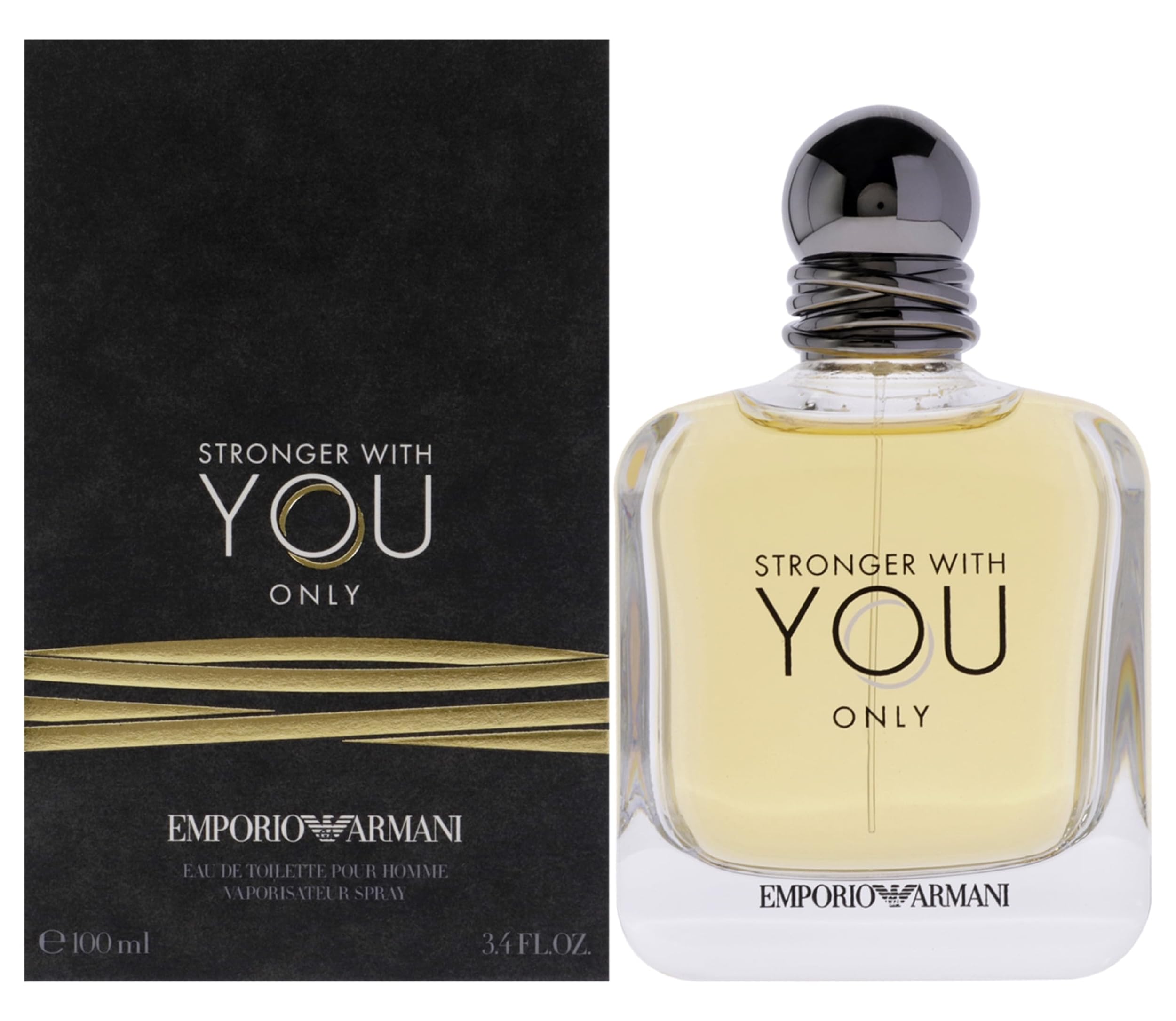 Armani Emporio Armani Stronger with You Only Eau De Toilette Spray For Men, 3.4 Ounce