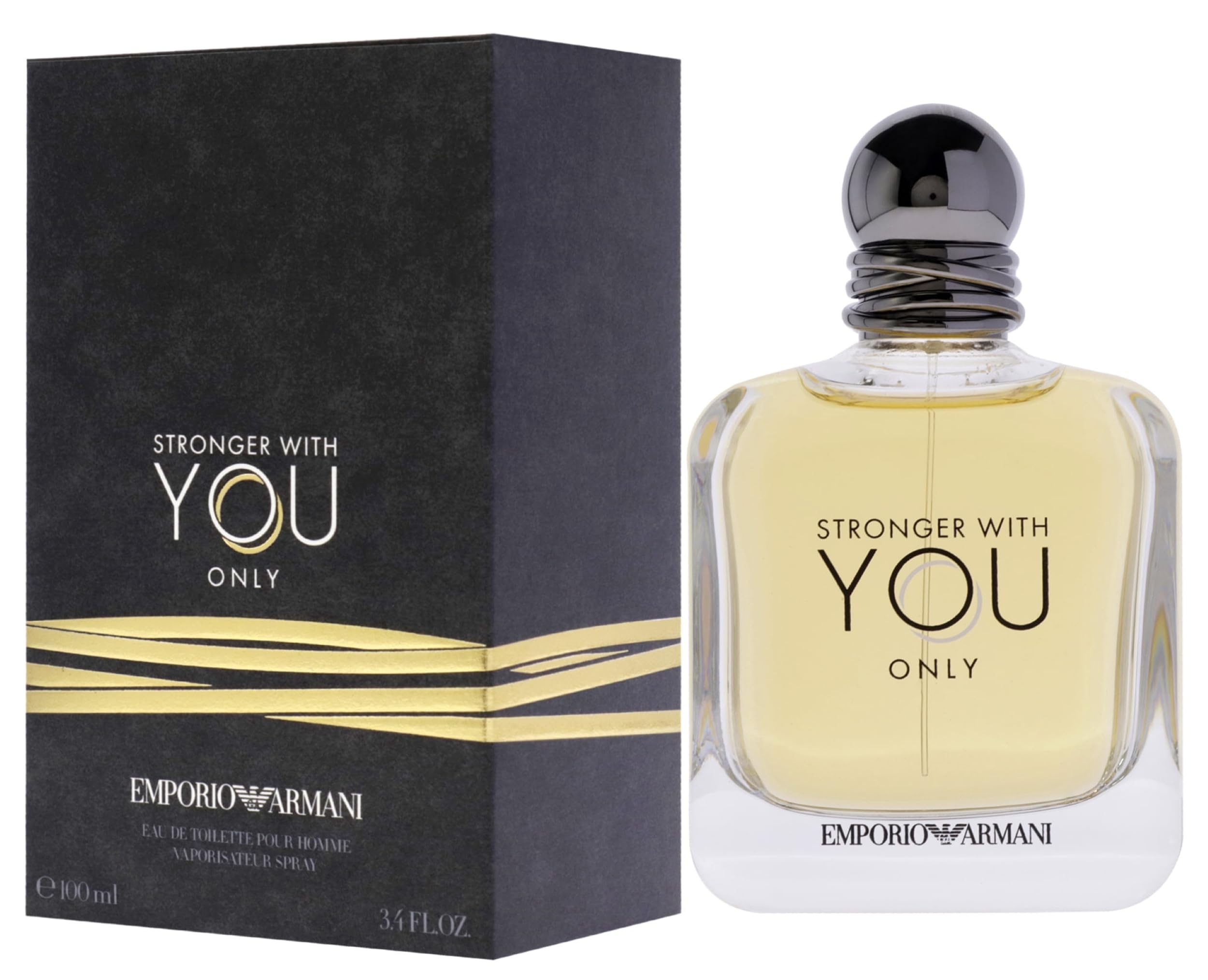Armani Emporio Armani Stronger with You Only Eau De Toilette Spray For Men, 3.4 Ounce