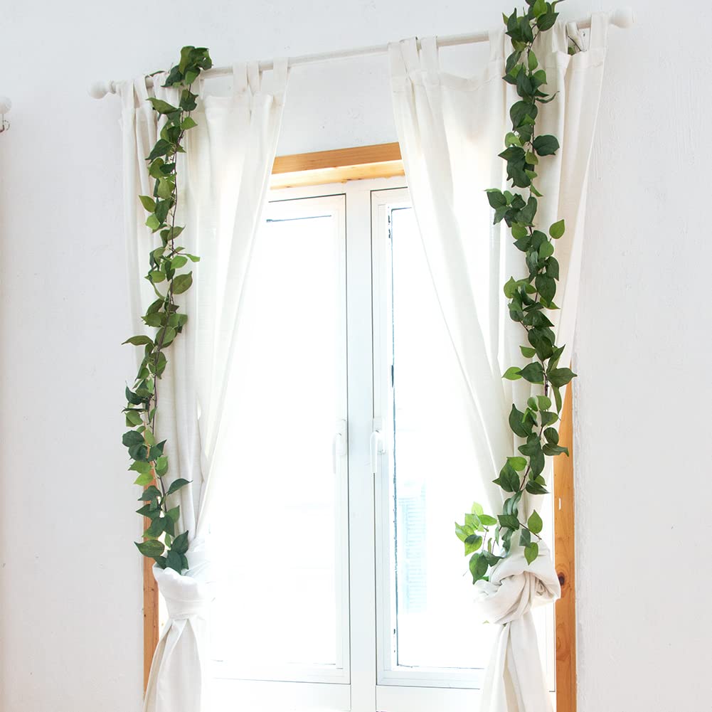 Apeair 3Pcs Artificial Greenery Ivy Vines Kit, 6FT Odorless Silk Ivy Garland, Green Leaves Fake Hanging Plants, for Boho Decor, Home, Classroom, Wall, Party and Wedding Decoration