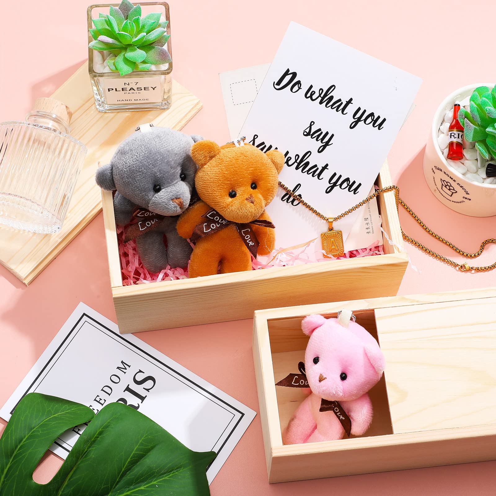 3 Pieces 7.87 x 3.94 x 3.15 Inch Unfinished Wood Box with Sliding Lid, Small Wooden Storage Crates Container Empty Gift Boxes Pencil Box for Crafts Project Hobby Wood