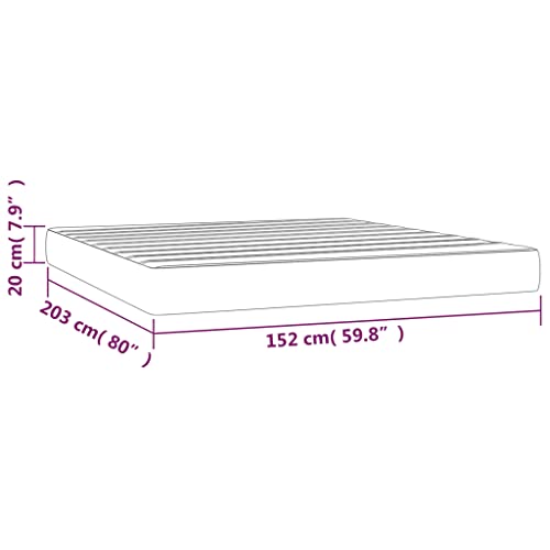 vidaXL Pocket Spring Bed Mattress Black 59.8"x79.9"x7.9" Queen Faux Leather