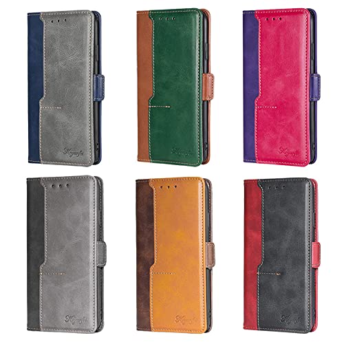 Fansipro Wallet Folio Case for Samsung Galaxy S9 Plus, Premium PU Leather Slim Fit Cover for Galaxy S9 Plus, 2 Card Slots, Friendly Fit, Rose Red & Purple