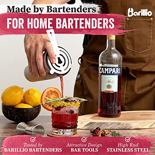 Boston Shaker Cocktail Shaker Set | Professional Bartender Kit with Weighted Martini Mixer, Hawthorne Strainer, Jigger, Mojito Muddler, Mixing Spoon & 2 Liquor Pourers……