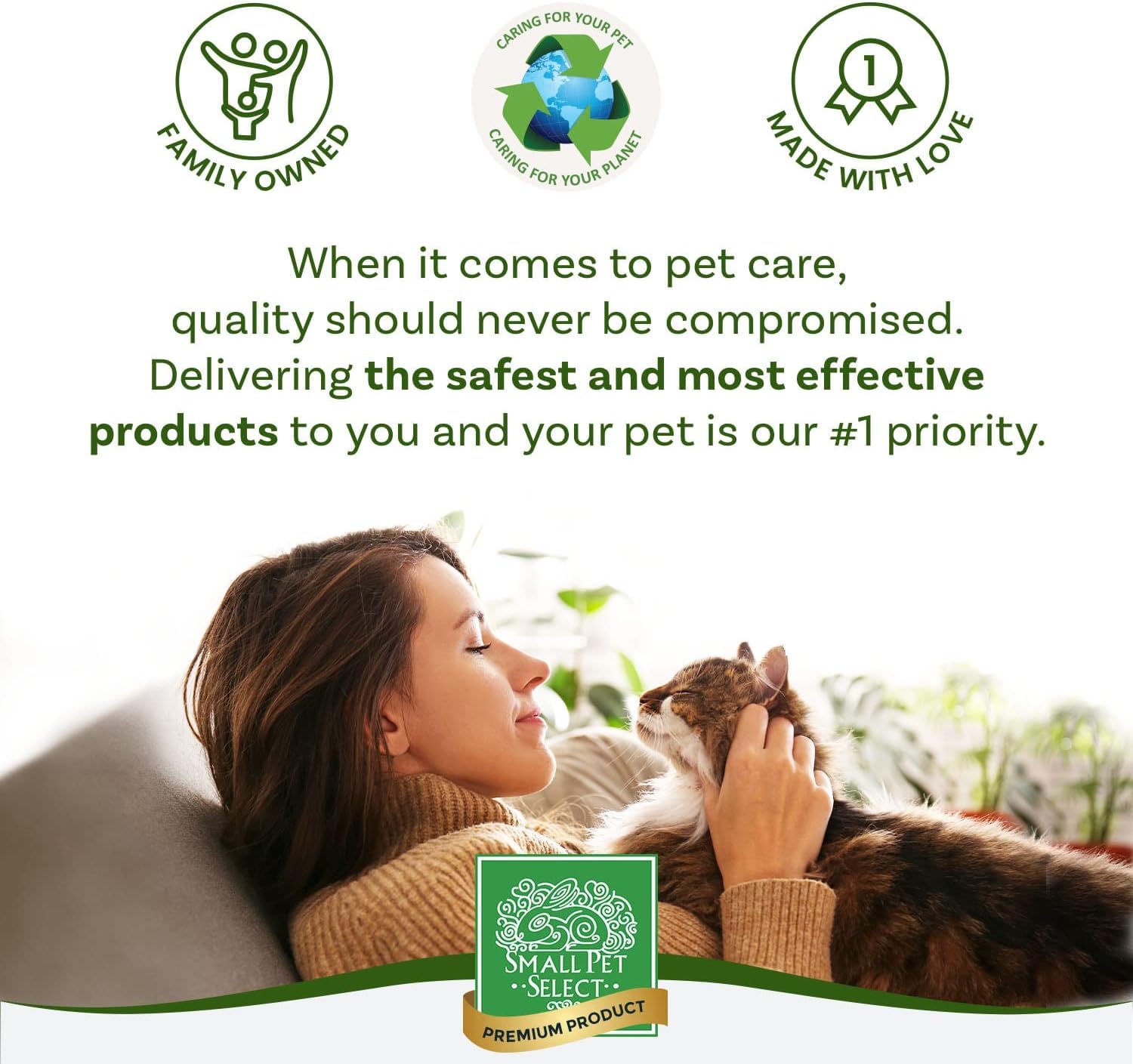 Small Pet Select Premium Pine Pelleted Cat Litter, 100% All Natural Pellet Kitty Litter, Non Clumping Non Tracking Low Dust Litter Meant for Use with Sifting Litter Box, Made in USA, 20 lbs