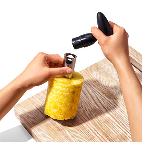 OXO Good Grips Stainless Steel Pineapple Corer & Slicer,Silver/Black