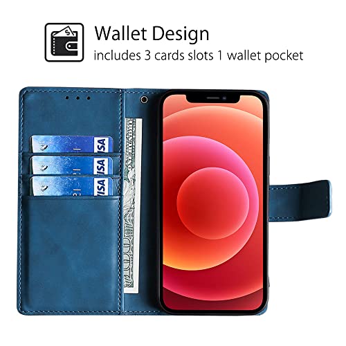 Fansipro Wallet Folio Case for Samsung Galaxy S9 Plus, Premium PU Leather Slim Fit Cover for Galaxy S9 Plus, 3 Card Slots, Portable, Blue