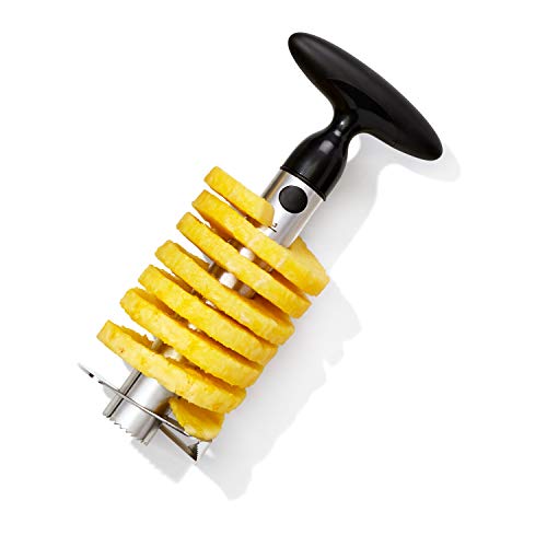 OXO Good Grips Stainless Steel Pineapple Corer & Slicer,Silver/Black