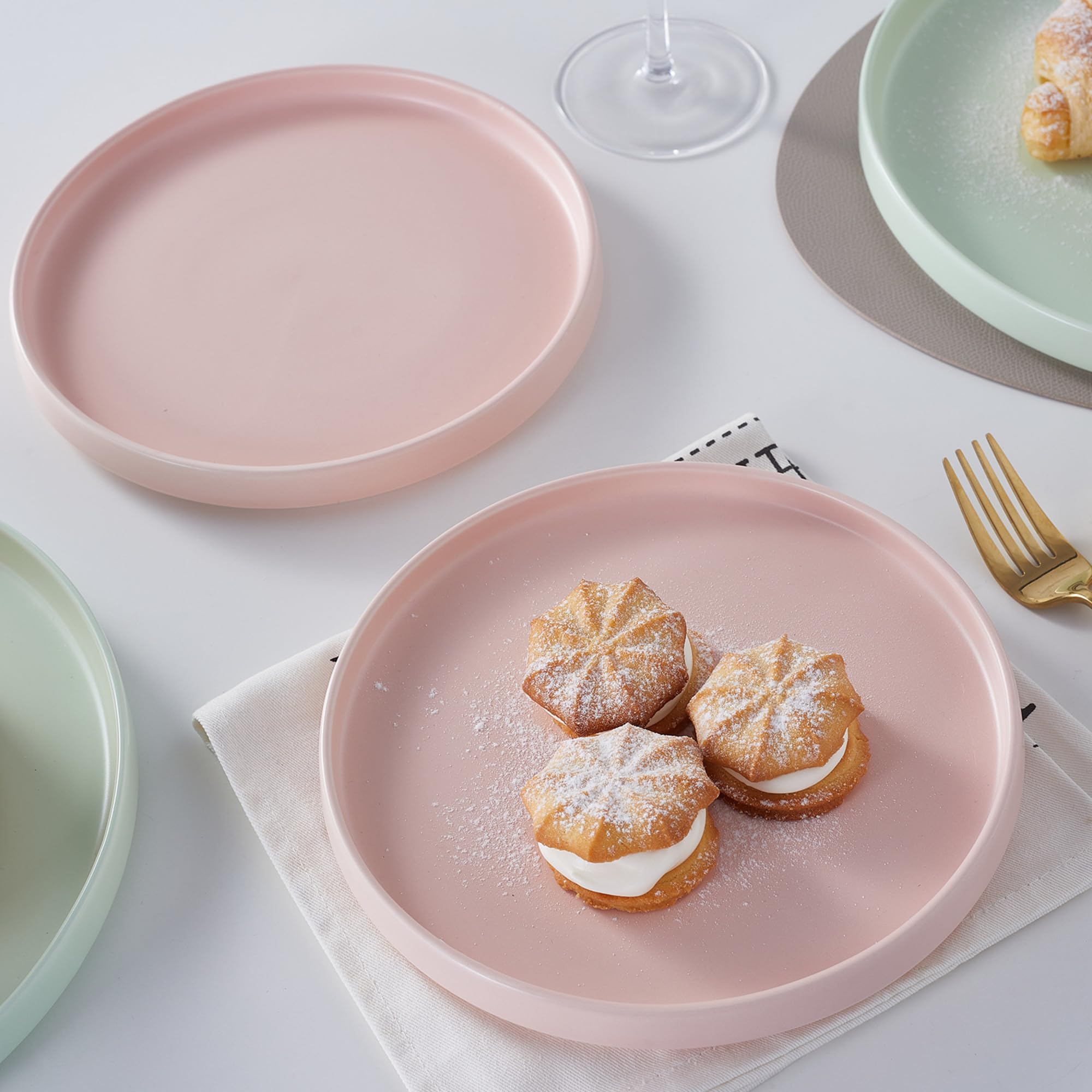 Stone lain Stella Dinner Plate 6-Piece Set, Round, Porcelain, Blush