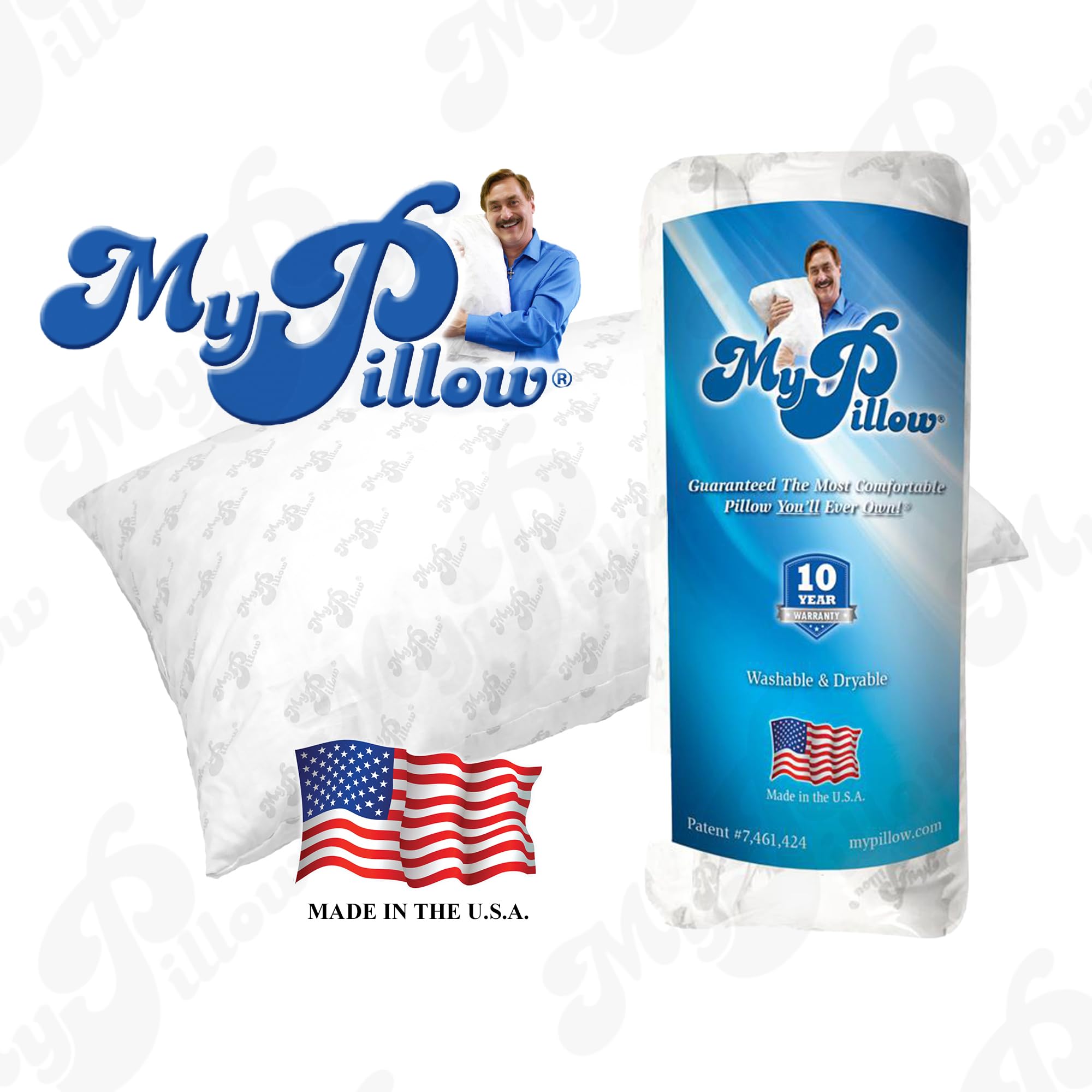 MyPillow Bedding Bed Pillows for Sleeping Queen Size, Set of 2, Gusseted Pillow for Back, Stomach or Side Sleepers - My Pillow Premium Pillow [Queen, Combo]