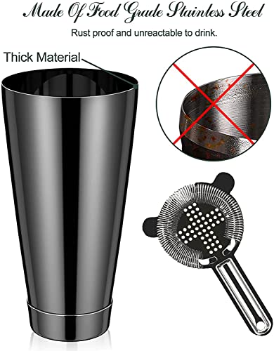 Cocktail Shaker - Koviti 12 Piece Bartender Kit - Stainless Steel Cocktail Shaker Set, Premium Bar Tools : Martini Shaker, Muddler, Jigger, Mixing Spoon, Strainers, Ice Tong, Liquor Pourers