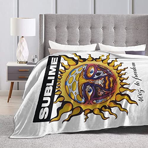 The Story of Sublimes Iconic Sun Logo Blankets Throw Blanket Bed Blanket Soft Decorative Blanket for Sofa Living Room
