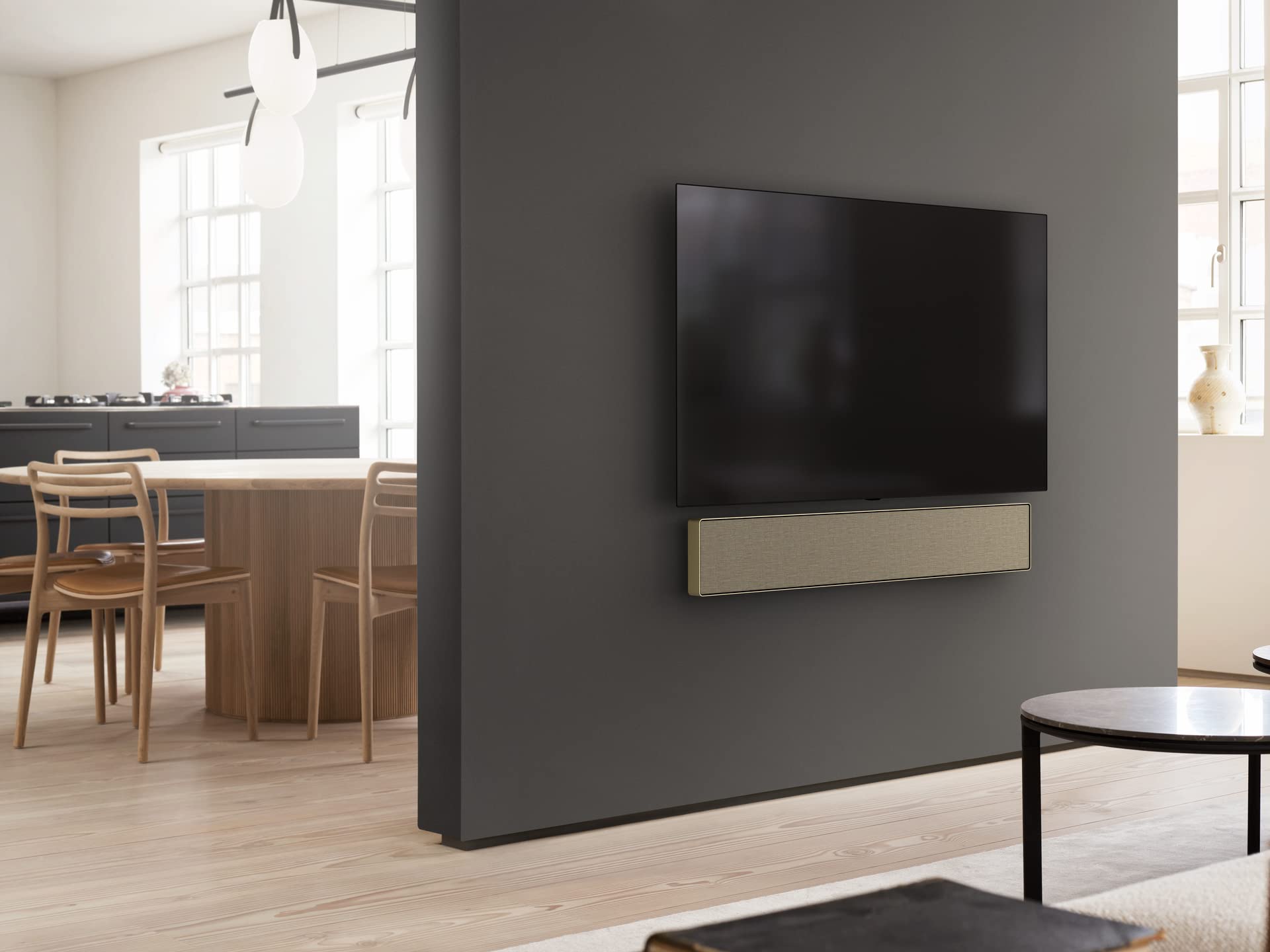 Bang & Olufsen Beosound Stage β Dolby Atmos Soundbar β TV and WiFi Speaker, Gold Tone/Golden