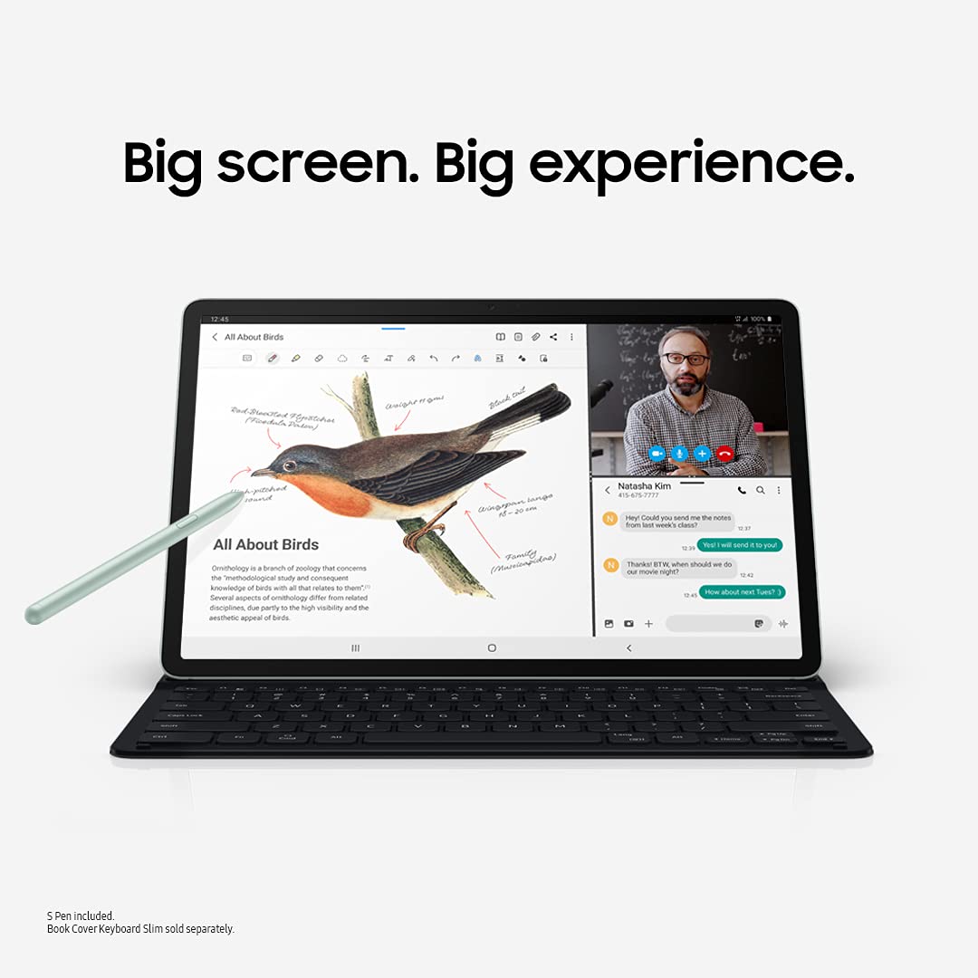 SAMSUNG Galaxy Tab S7 FE SM-T733N 256GB, Wi-Fi, 12.4 inches - Mystic Green (Renewed)