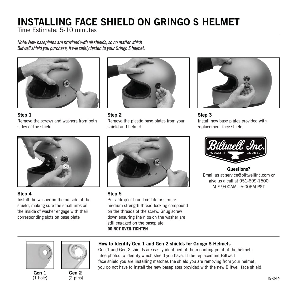 Biltwell Closeout Gringo S ECE R22.05 Motorcycle Helmet Gloss Vintage White XX-Large