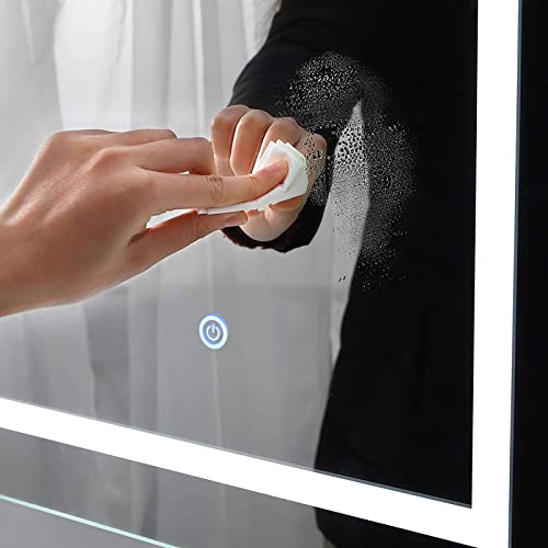 Loye Bathroom Medicine Cabinet with Lights, Aluminum Mirror Lighted Storage Cabinet, LED Medicine Cabinet with Dimmer for Bathroom (20 inches x 28 inches ), White