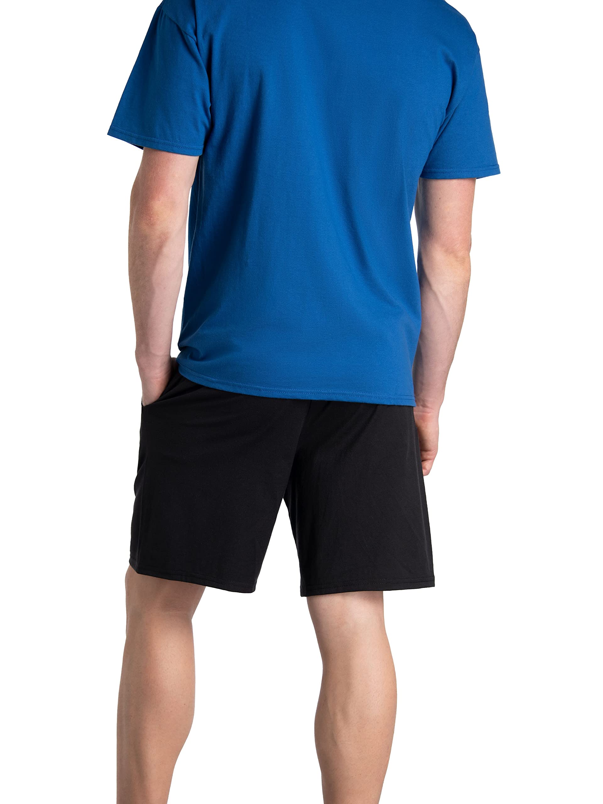 Fruit of the Loom Men's Eversoft Cotton Shorts with Pockets (S-4xl), 2 Pack-Black