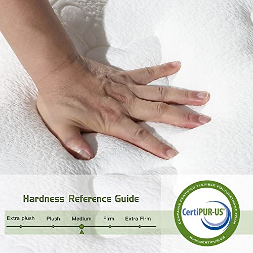 AICEHOME Full Mattress, Hybrid Mattress High Density Foam Individually Wrapped Pocket Coils Mattresses,Motion Isolation Medium Firm Full Size Bed Mattress