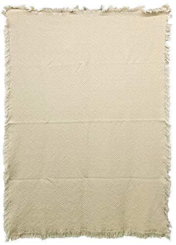 Pure Country Weavers Brittany Natural Blanket - Gift Tapestry Throw Woven from Cotton - Made in The USA (69x48)