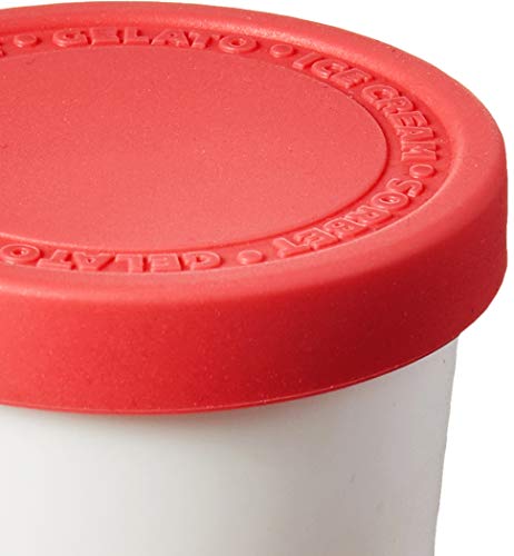 Tovolo Sweet Treat, 6 oz. Mini Tubs Set of 4, Tight-Fitting Silicone Lid, Easy Stacking Reusable Ice Cream Container, 6-Ounces, Assorted