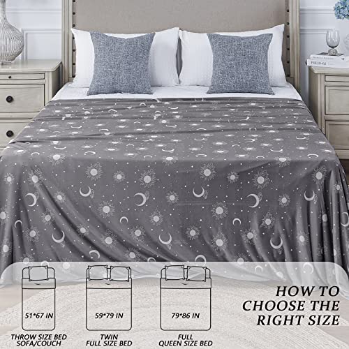 inhand Cooling Blanket, Twin Size (59"x79") Cooling Blankets for Hot Sleepers, Q-Max >0.45 Decorative Lightweight Breathable Summer Cold Blankets for Sleeping Night Sweats to Keep Cool, Grey Sky