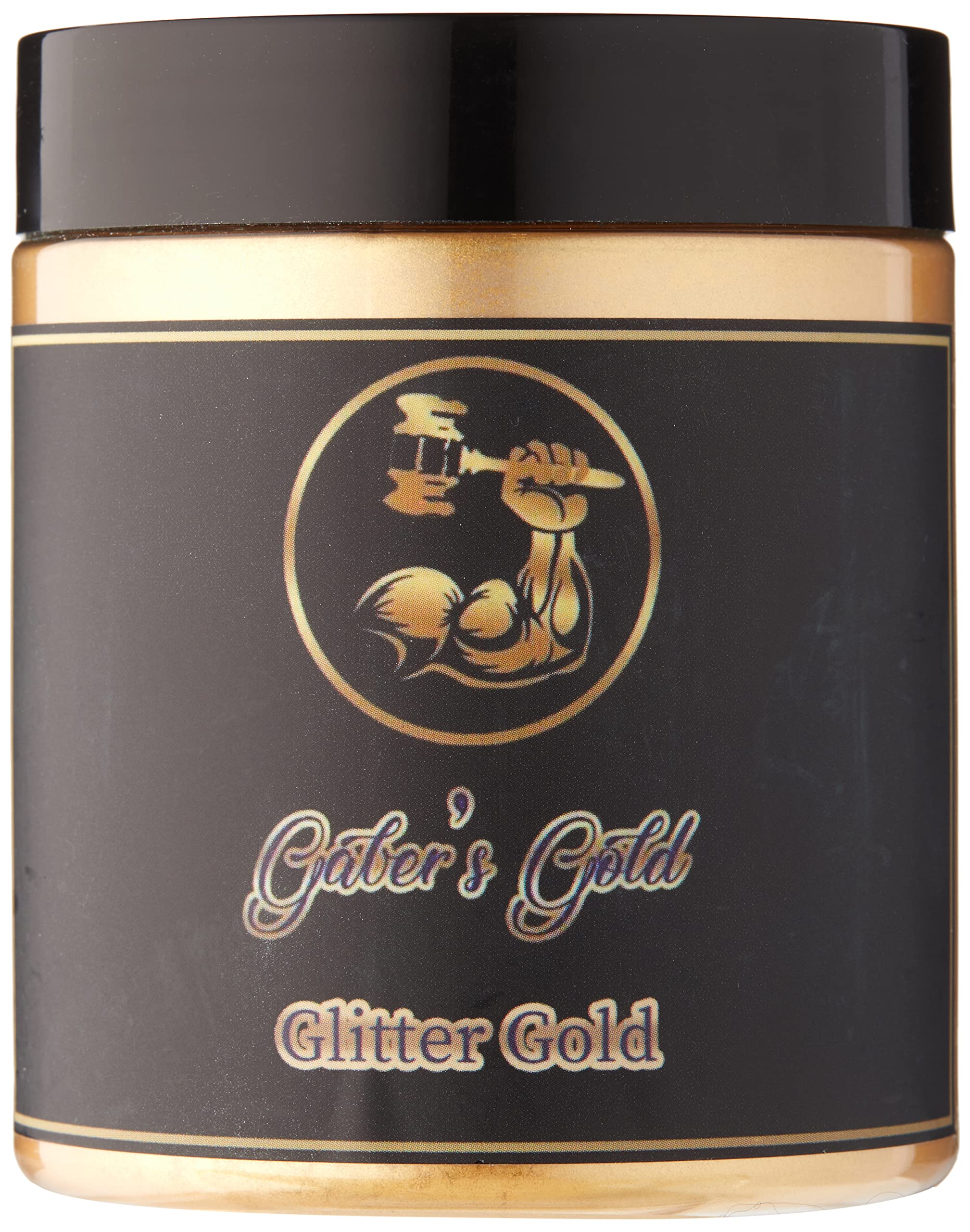 Gaber's Gold 50g Pearlescent Mica Powder for Soaps, Candles, Epoxy Resin, Slime, Nail Polish, Lip Gloss, and Bath Bombs (Glitter Gold)