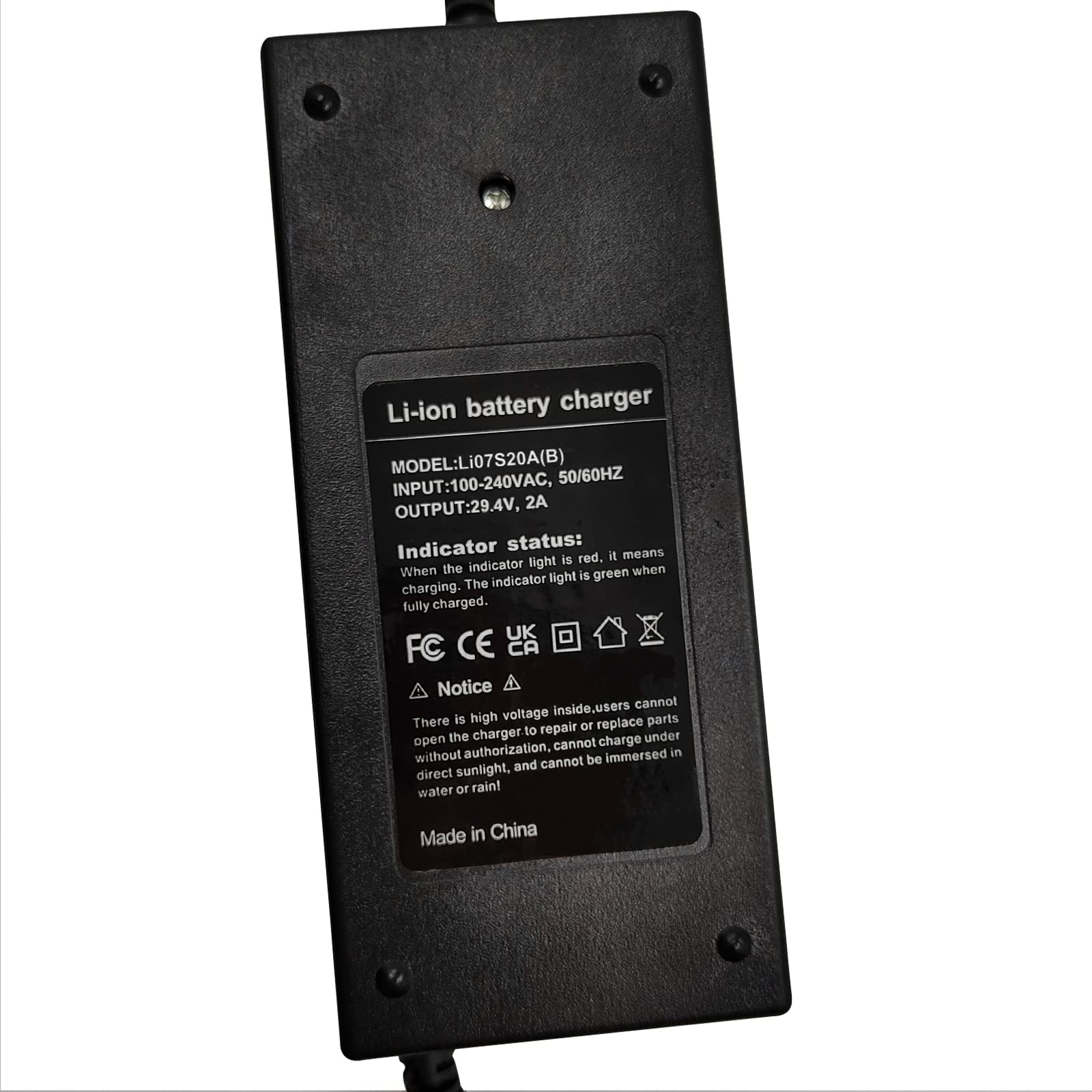 Rdideal 29.4V 2A Electric Bicycle Scooter ebike Battery Charger 29.4V Li-ion Battery 24V 7S