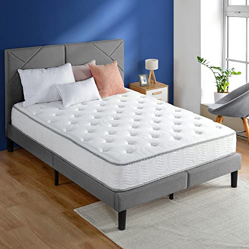 Olee Sleep Foam 10 Inch Milky Way Tight Top Hybrid Mattress, Queen, Firm, Plush,White