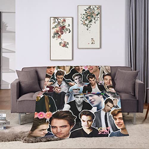 Blanket Robert Pattinson Soft and Comfortable Warm Fleece Blanket for Sofa,Office Bed car Camp Couch Cozy Plush Throw Blankets Beach Blankets