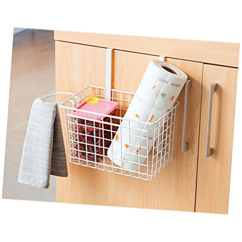 Zerodeko Hanging Storage Basket Hair Dryer Rack Storage Rack Hair Dryer Storage Rack Multi-functional Rack Hanging Storage Rack Hair Dryer Holder Shelf Multifunction White Bracket