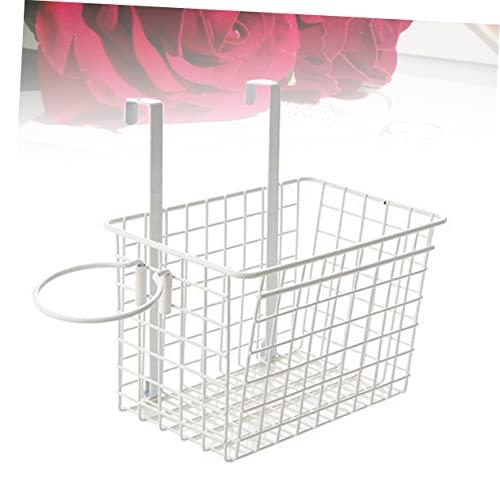 Zerodeko Hanging Storage Basket Hair Dryer Rack Storage Rack Hair Dryer Storage Rack Multi-functional Rack Hanging Storage Rack Hair Dryer Holder Shelf Multifunction White Bracket