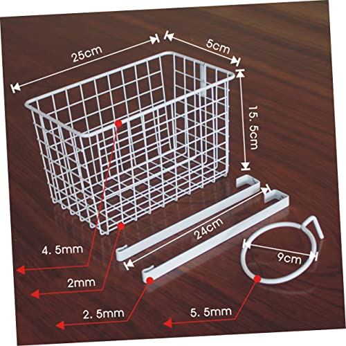 Zerodeko Hanging Storage Basket Hair Dryer Rack Storage Rack Hair Dryer Storage Rack Multi-functional Rack Hanging Storage Rack Hair Dryer Holder Shelf Multifunction White Bracket
