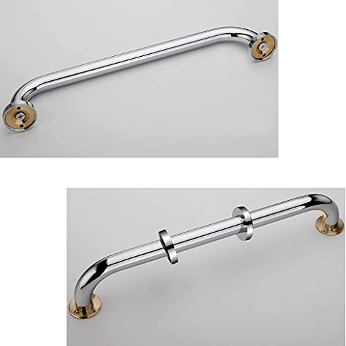 CRODY Grab Bars for Bathroom, Brass Bathroom Grab Bar Support Handle, Shower Handicap Safety Handrail, Mirror Surface Anti-Slip Assist Straight Railing, Elderly Toilet Balance Grip, Towel Rack Toilet