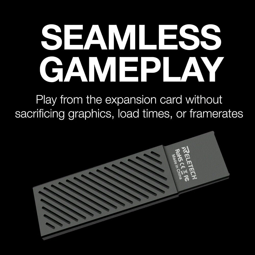 Reletech Xbox Serie x Xbox Serie s1tb2tb Solid State Drive - nvme Storage Expansion Card SSD (Black, 2, TB) (Black, 2, TB)