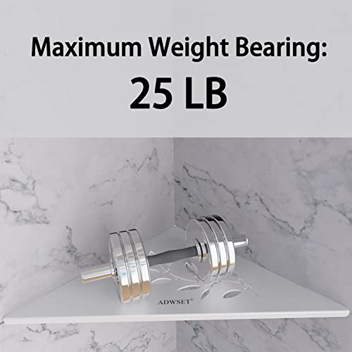 ADWSET Shower Shelf, Shower Corner Shelf Bathroom Organizer for Inside Shower Storage&Kitchen Organization, No Drilling/Rustproof/Aluminum Bathroom Accessories