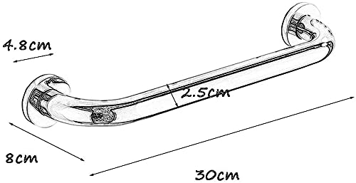 CRODY Grab Bars for Bathroom, Brass Bathroom Grab Bar Support Handle, Shower Handicap Safety Handrail, Mirror Surface Anti-Slip Assist Straight Railing, Elderly Toilet Balance Grip, Towel Rack Toilet
