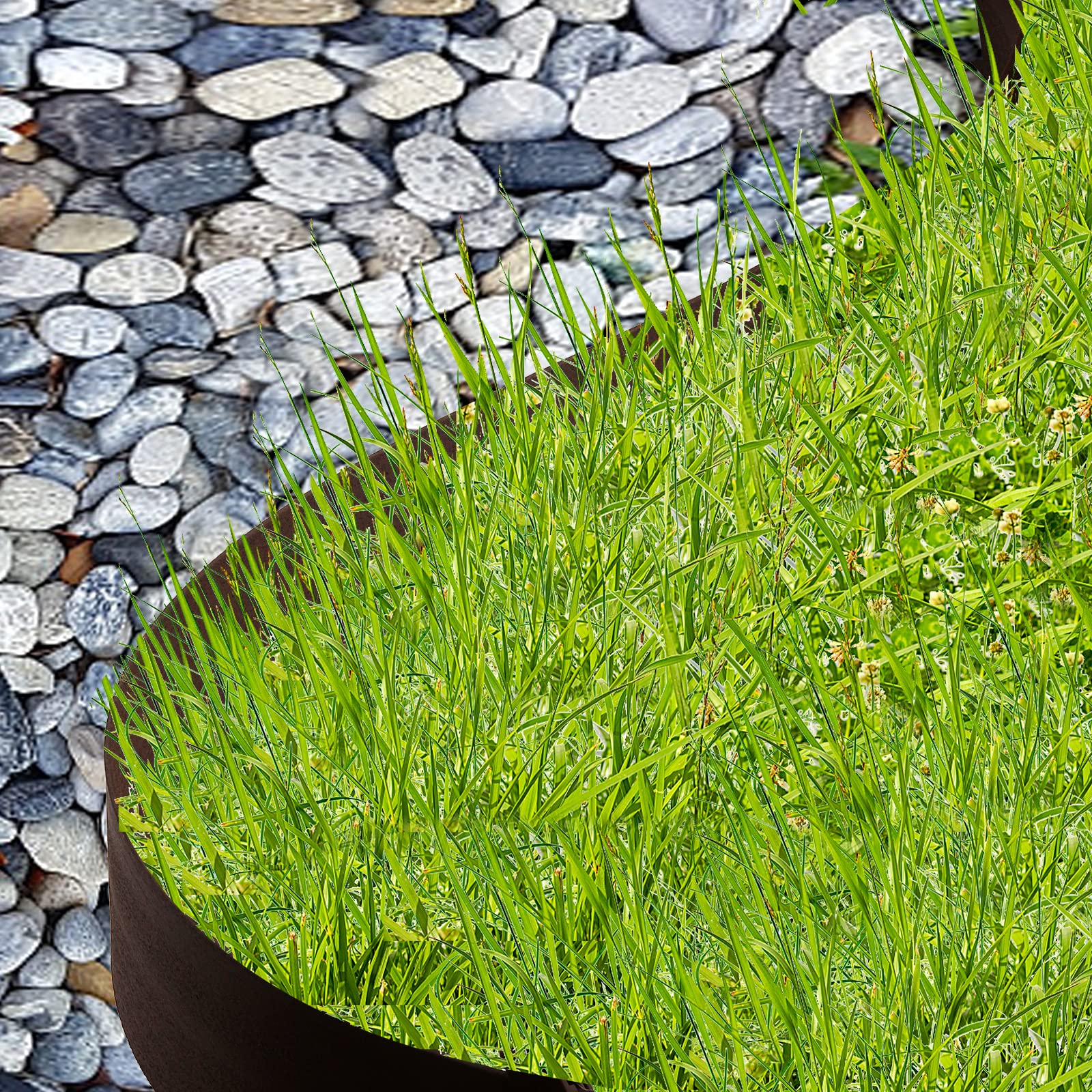 Hacaroa 40 Feet Landscape Edging Coil with 24 Anchoring Stakes, Plastic Terrace Board 4 Inch High, Decorative Grass Barrier Garden Edging Border for Lawn, Fence, Flower Bed, Wood Grain, Brown