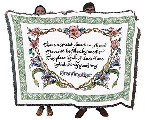Pure Country Weavers Grandmothers - Tender Love Blanket by Audrey Jean Roberts - Gift Tapestry Throw Woven from Cotton - Made in The USA (72x54)