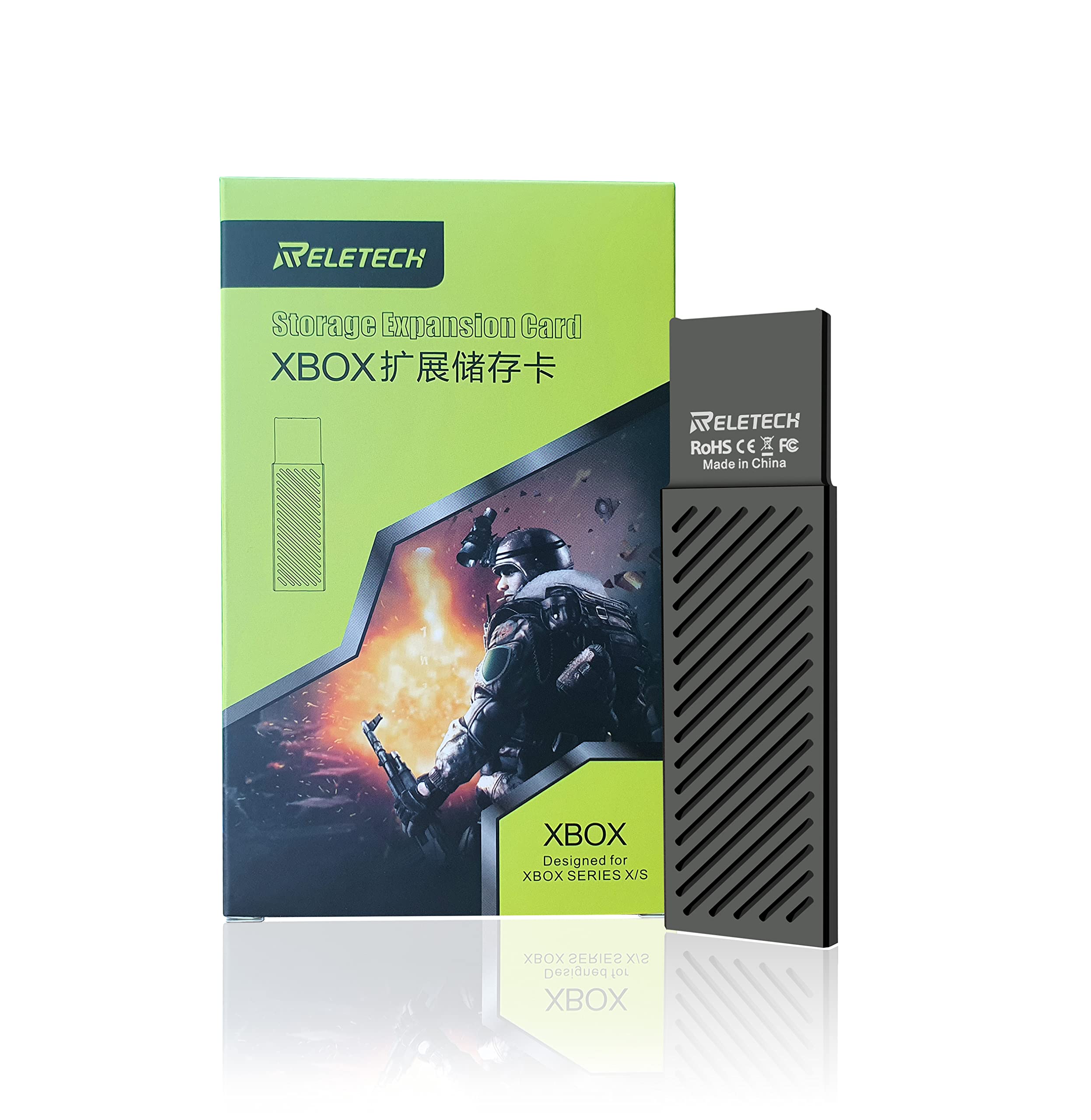 Reletech Xbox Serie x Xbox Serie s1tb2tb Solid State Drive - nvme Storage Expansion Card SSD (Black, 1, TB)