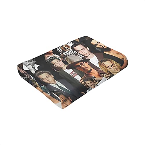 Blanket Johnny Depp Super Soft and Comfortable Fleece Blanket Throw Blanket Picnic Blankets Camping Blanket Beach Blanket for Decoration Bedroom Living Room Yoga (50"x40")