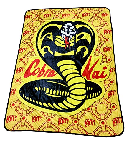 Bazillion Dreams Cobra Kai Fleece Fleece Softest Comfy Throw Blanket for Adults & Kids| Measures 60 x 45 Inches