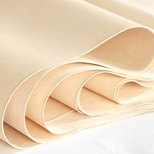 Veg Tan Leather, Flawless 12” X 24” 4-5oz Genuine Tooling Leather Sheets Precut, Full Grain Vegetable Tanned Leather for Tooling, Carving, Dyeing, Embossing(12"×24", Natural/Vegetable Tanned Leather)