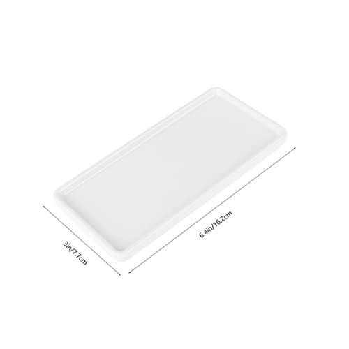 Yardwe 3pcs Rectangular Ceramic Tray White Vanity Tray Marble Dish Set Japanese Decor Ceramic Bathroom Tray Vanity Trays for Bathroom Ornate Tray Ceramic Storage Tray Toilet Tray Make up