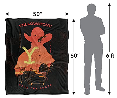 Yellowstone Blanket, 50"x60" Yellowstone Wear The Brand Silky Touch Super Soft Throw Blanket