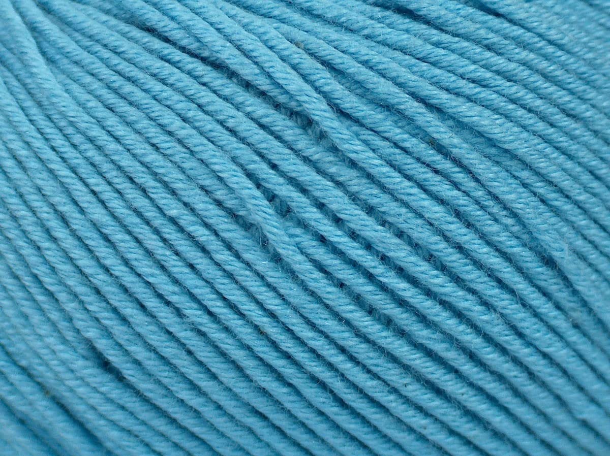 Lot of 8 Skeins Ice Yarns ADEL (50% Cotton) Hand Knitting Yarn Baby Blue