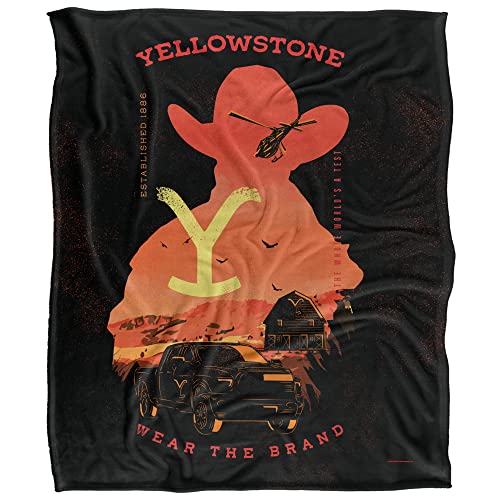 Yellowstone Blanket, 50"x60" Yellowstone Wear The Brand Silky Touch Super Soft Throw Blanket