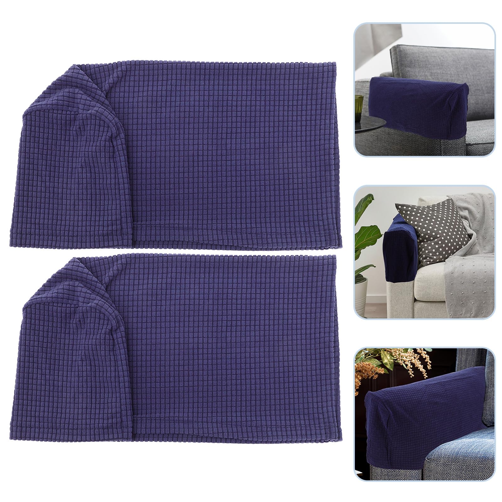 FOMIYES 2pcs Sofa Armrest Covers - Slip Stretch Couch Armrest Covers Furniture Armrest Armchair Protector Slipcovers Arm Guard Sleeve for Chairs Recliner Dogs Cats Pets Cloth A