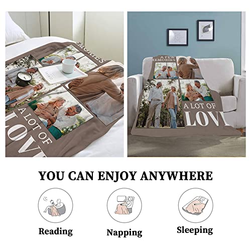 Magimagine Custom Collage Blanket Gift , Personalized Photo Blanket for Family, Unique Gifts for Christmas/Anniversary/Birthday/ Wedding/Souvenir